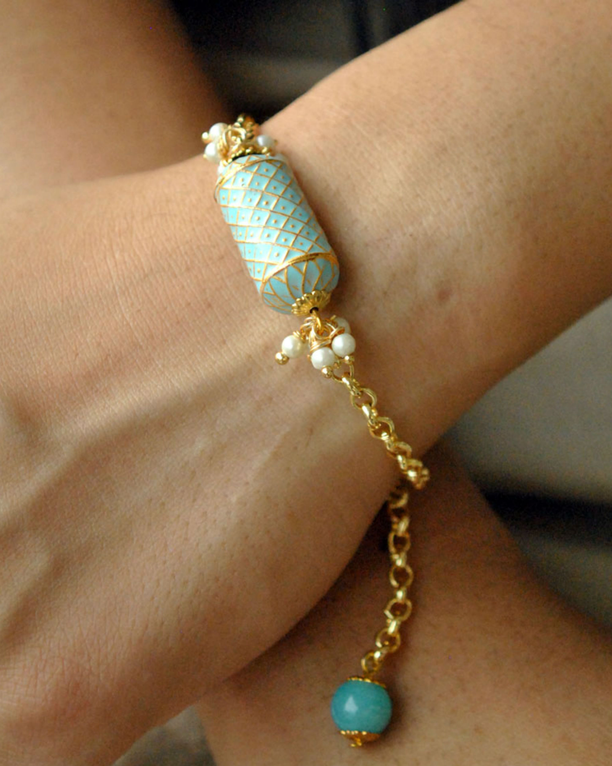 Bead barrel bracelet by Abhika Creations | The Secret Label Bead barrel bracelet by Abhika Creations | The Secret Label