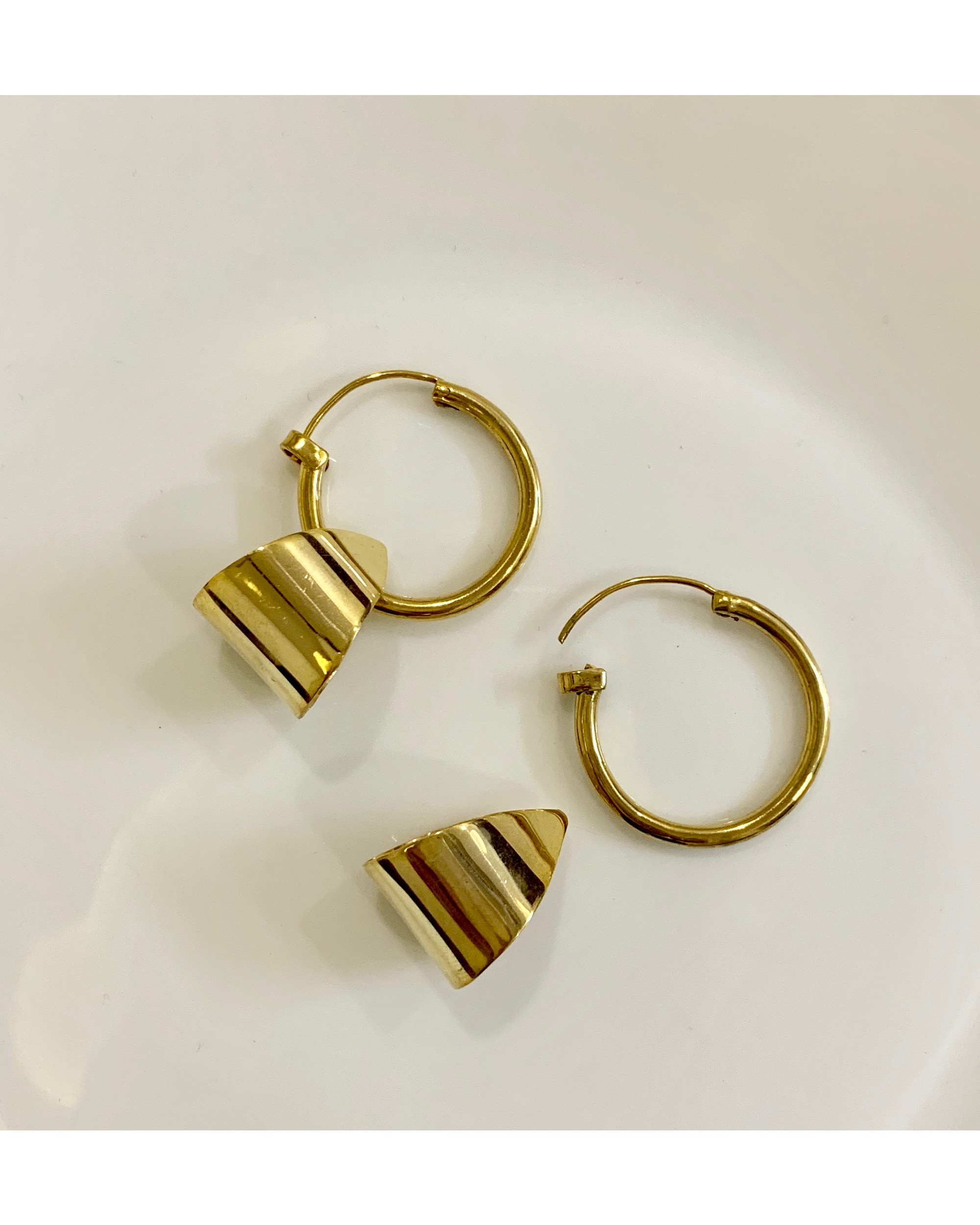 Gold-toned detachable hoop earring by House Of Balee | The Secret Label