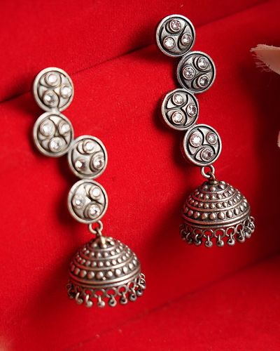 Round shaped curved jhumka by Studio B 40 | The Secret Label