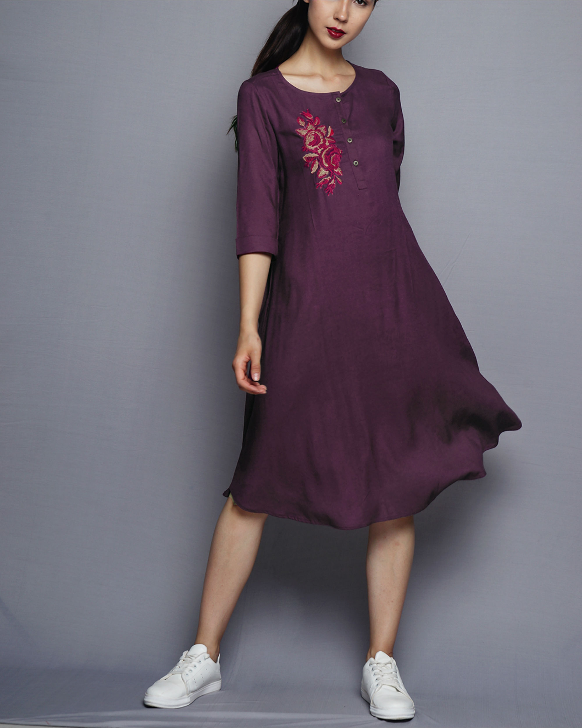 Purple flared tunic by UNTUNG | The Secret Label