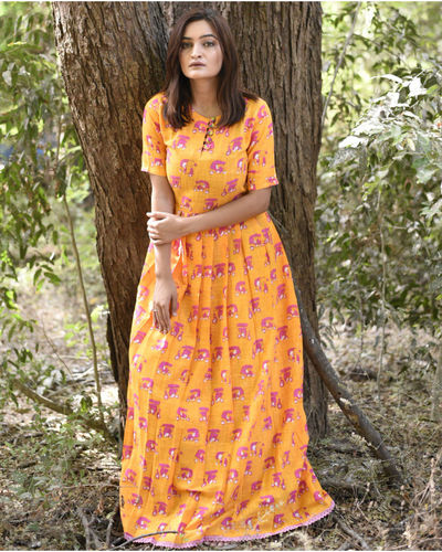 Yellow Rickshaw Dress by Miar | The Secret Label