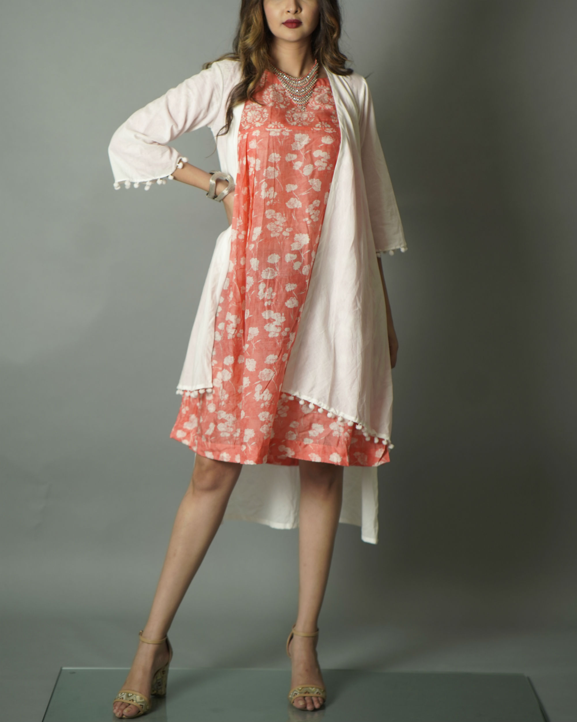 Pink tunic with jacket by Mint Mauve | The Secret Label