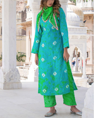 Mint and turquoise suit set by The Home Affair | The Secret Label