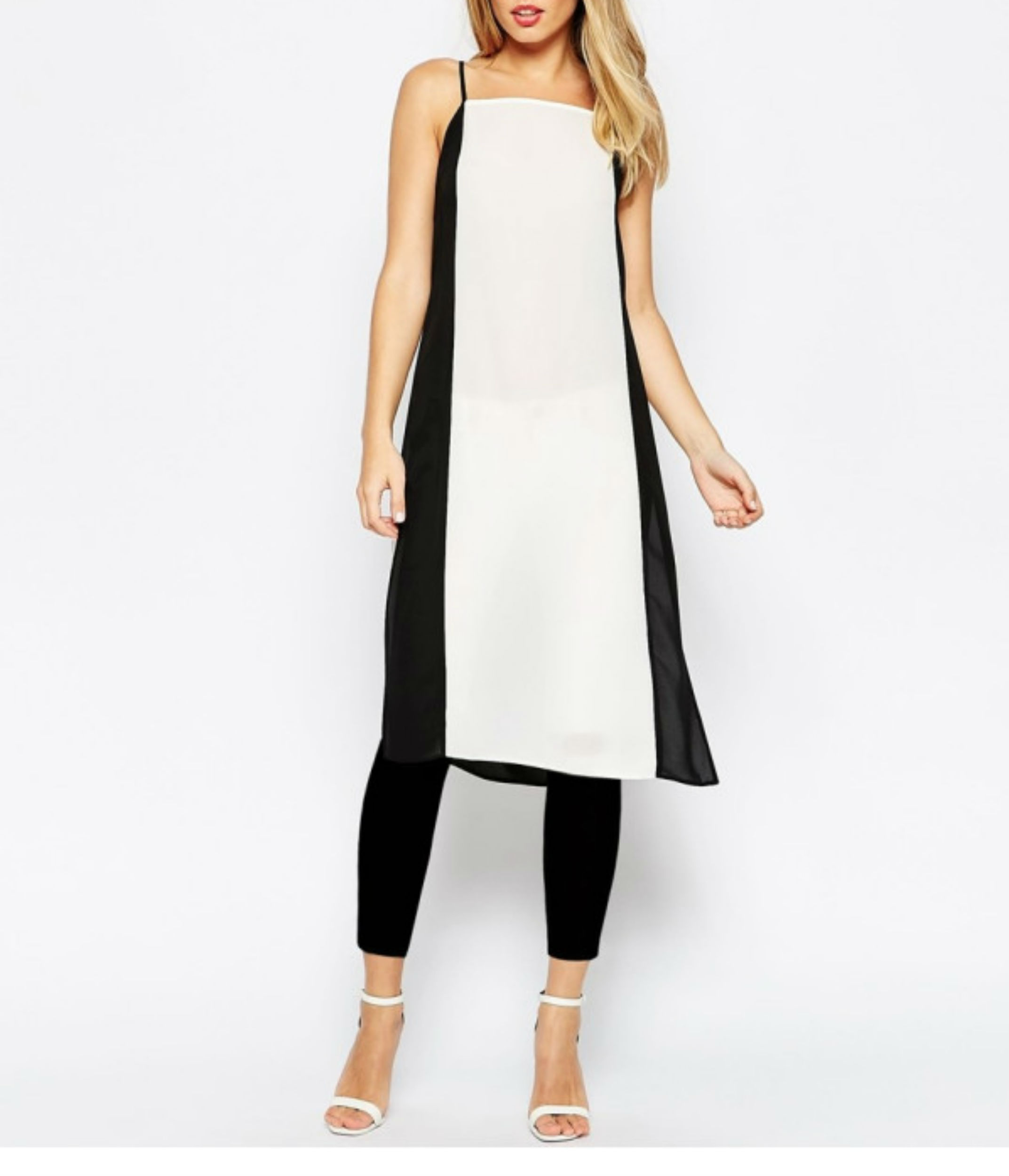 Monochrome long cami top by The Closet | The Secret Label
