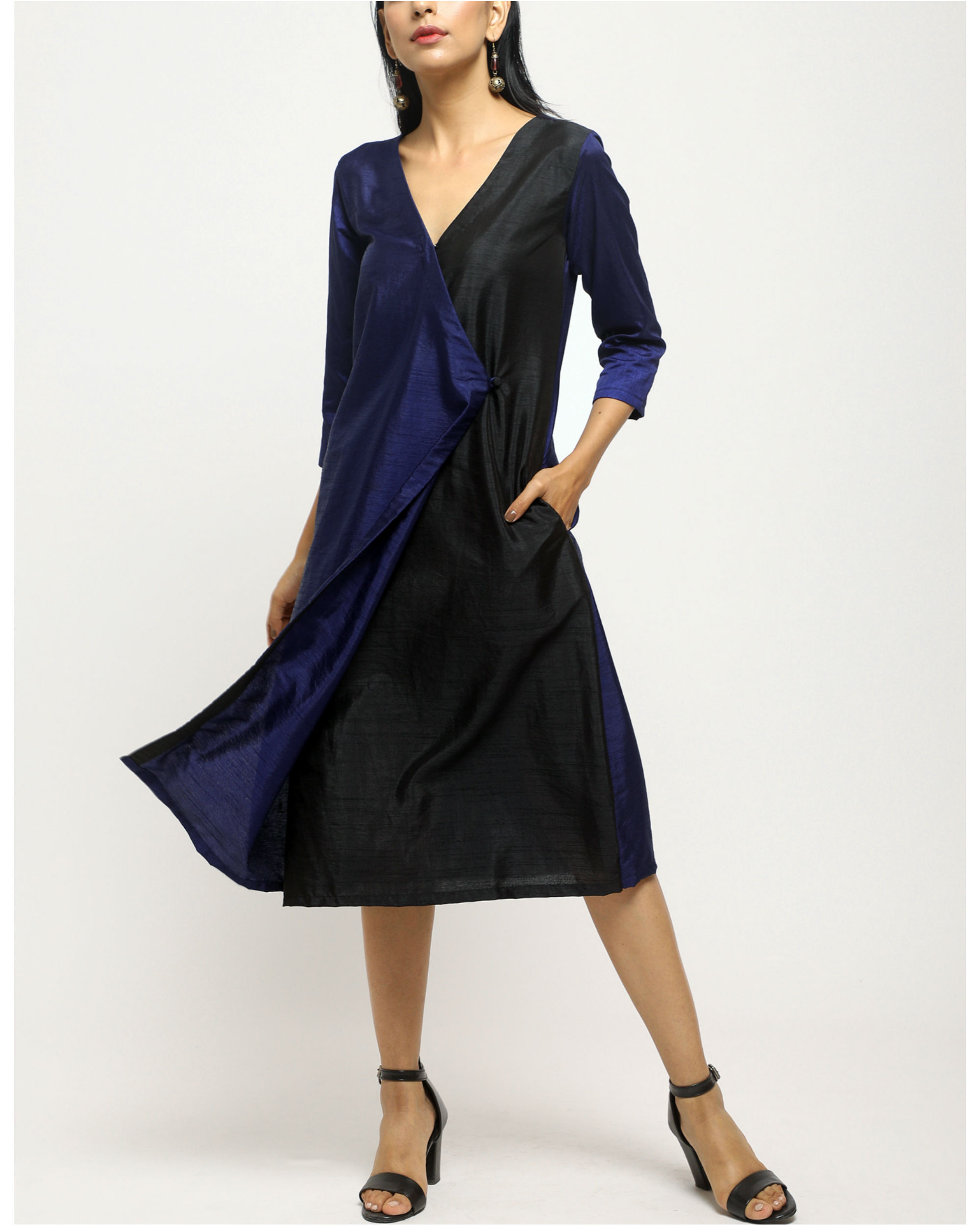 Blue overlap dress by trueBrowns | The Secret Label