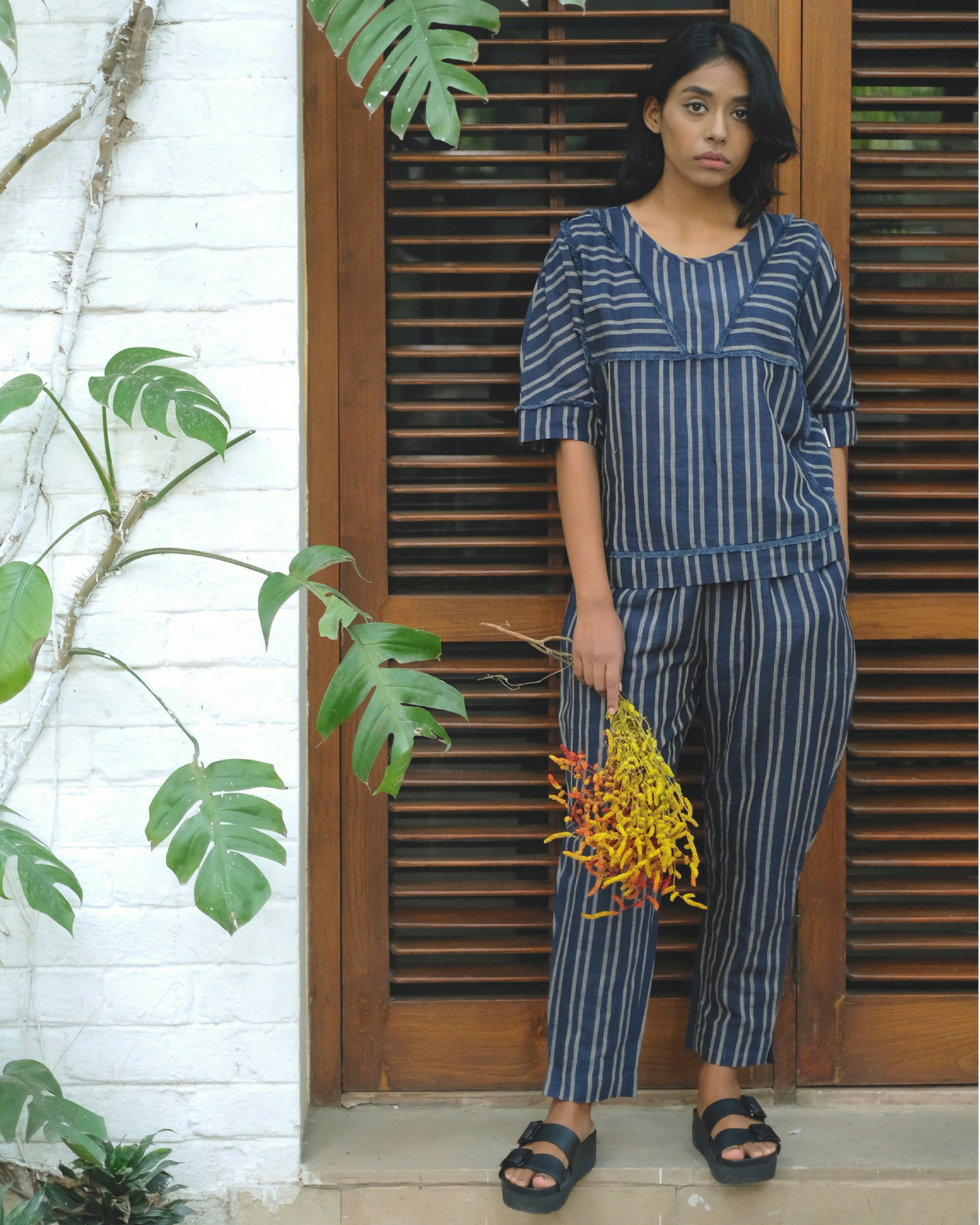 Stripped fray top by Twofold | The Secret Label