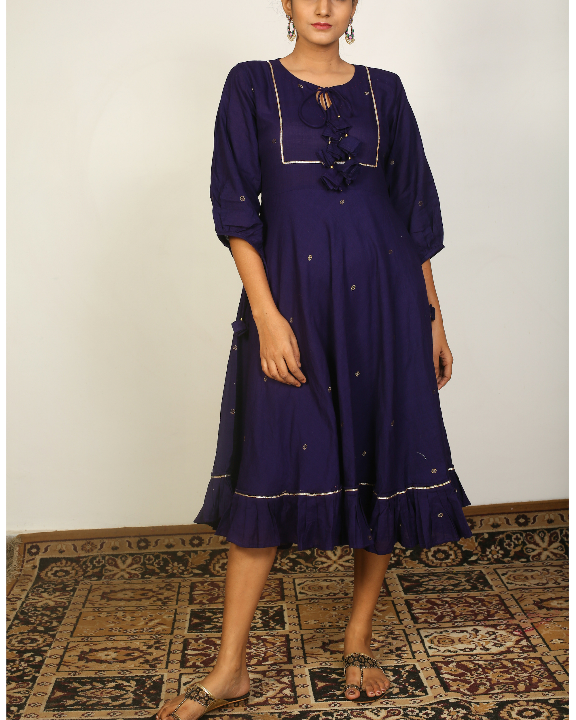 Flared and frill dress by Bebaak | The Secret Label