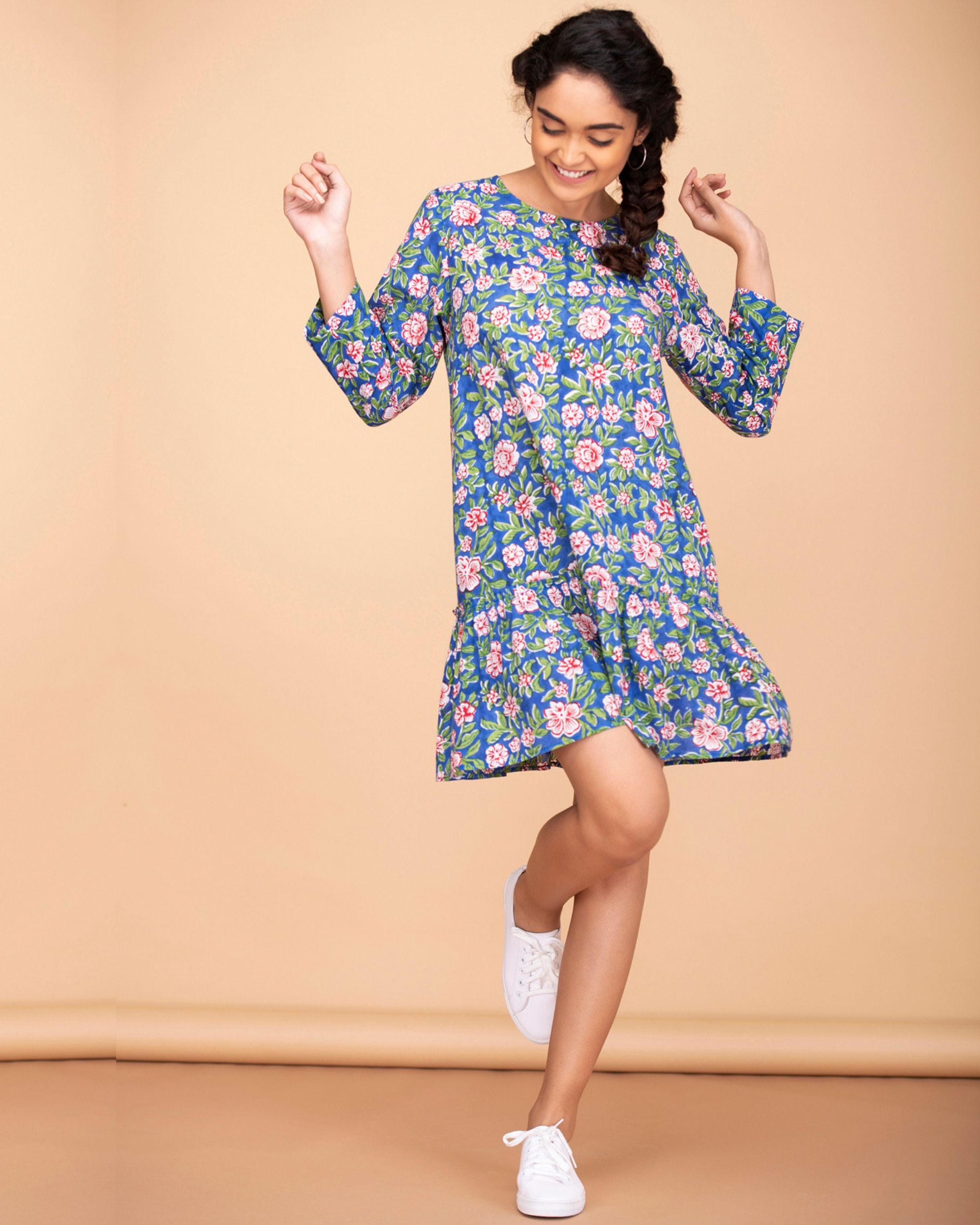 Floral pleated dress by Twirl Studio | The Secret Label