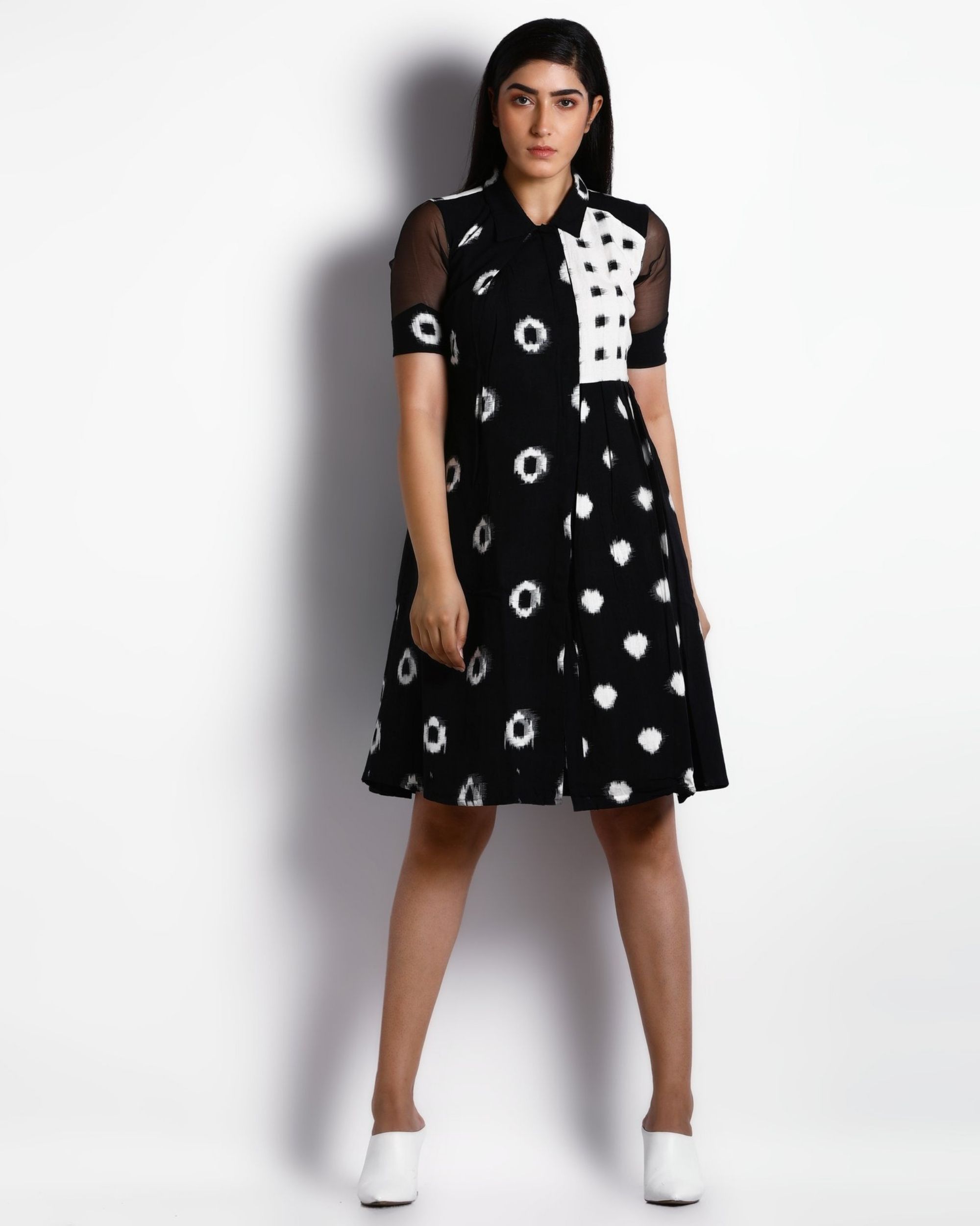 Side overlap shirt dress by Indigo Dreams | The Secret Label