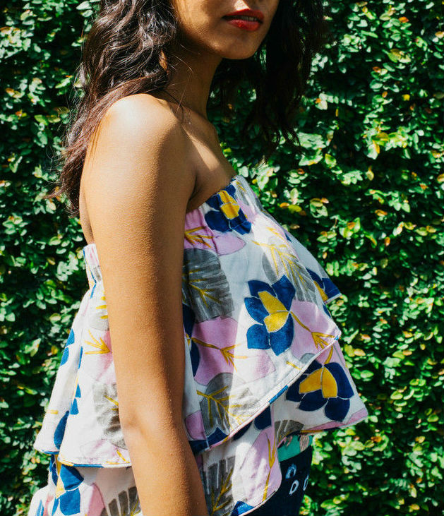 Gardenia high low ruffle top by Jodi | The Secret Label