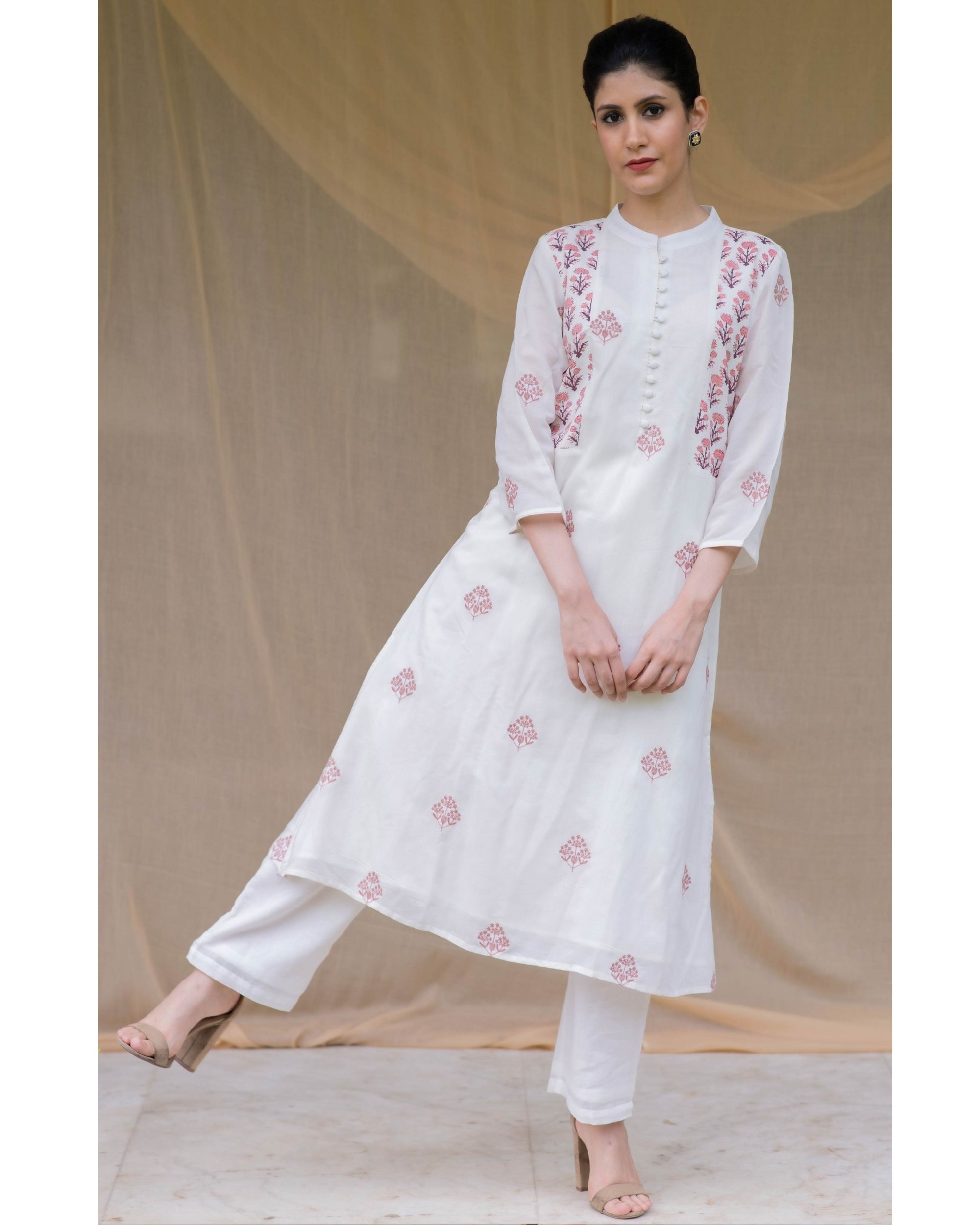 Powder pink tunic set - set of two by Kapraaha | The Secret Label