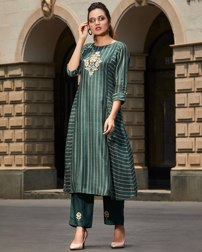 Green Digital Printed kurta set - set of two by Satya Designs | The ...