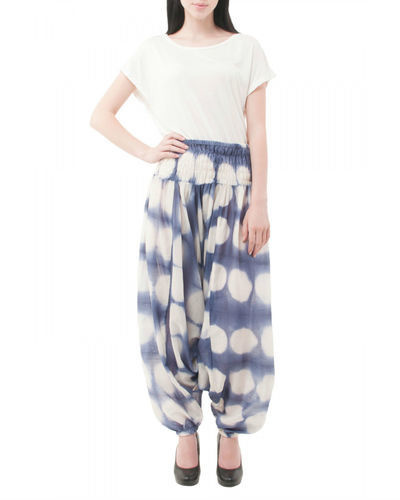 Hand dyed shibori harem pants by Free Living | The Secret Label