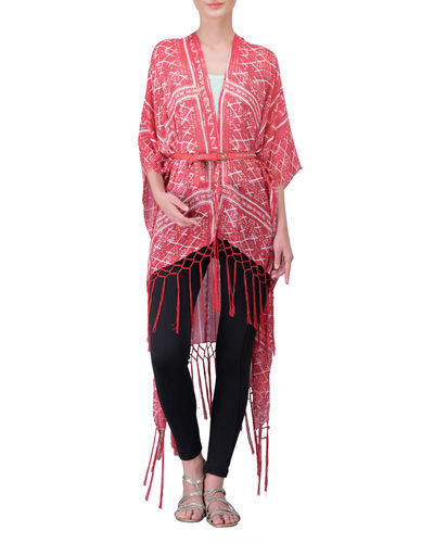 Coral boho shrug by Boho Trunk | The Secret Label