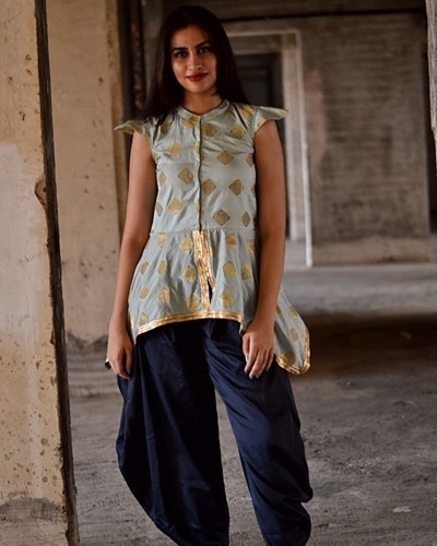 Blue dhoti set by Tie & Dye Tale | The Secret Label