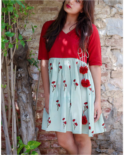 Opium poppy angrakha dress by ADELMO | The Secret Label