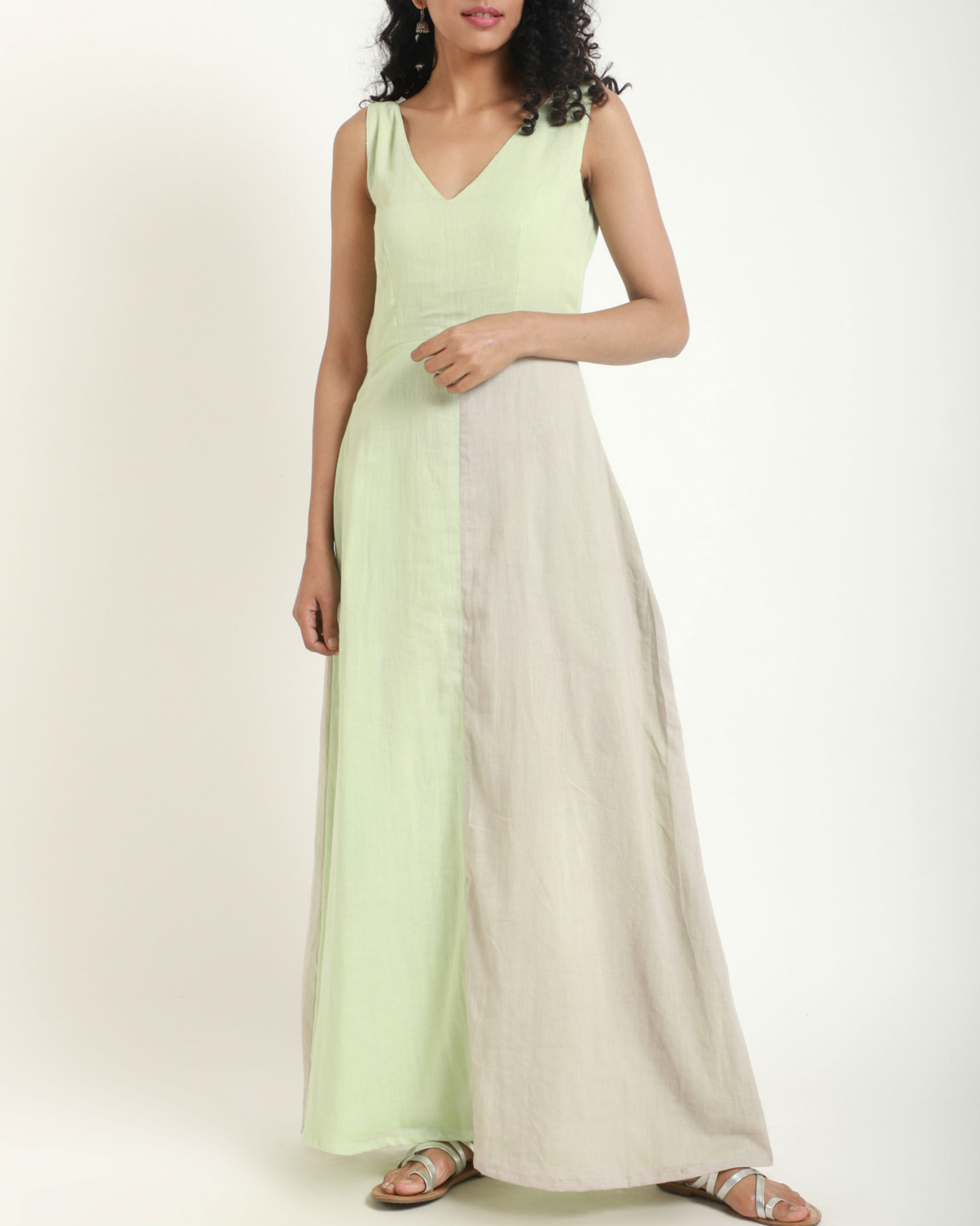 Green panel dress by trueBrowns | The Secret Label