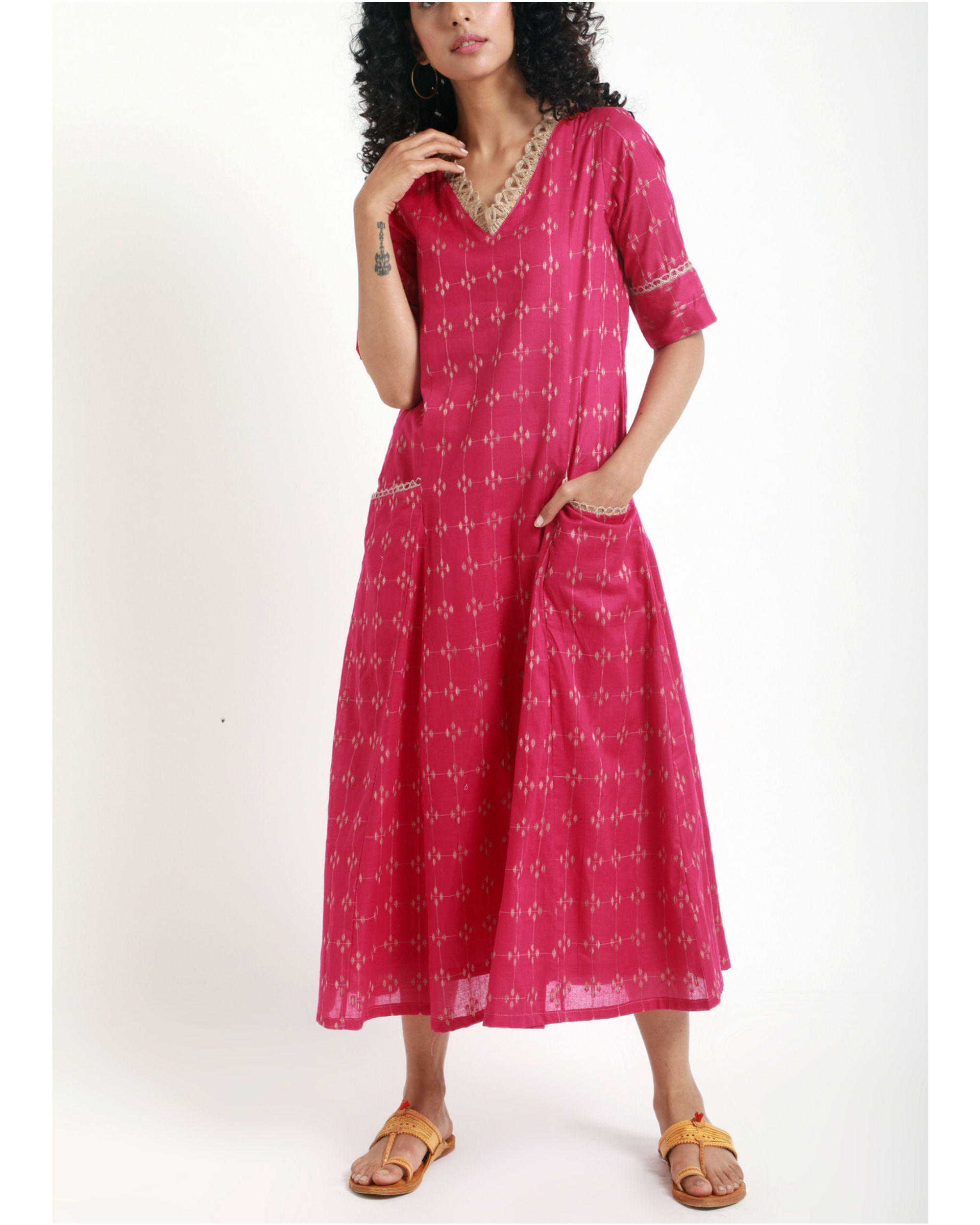 Pink Jute Dress by trueBrowns | The Secret Label