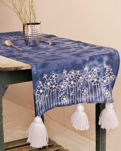 Indigo table runner by Gulaal | The Secret Label