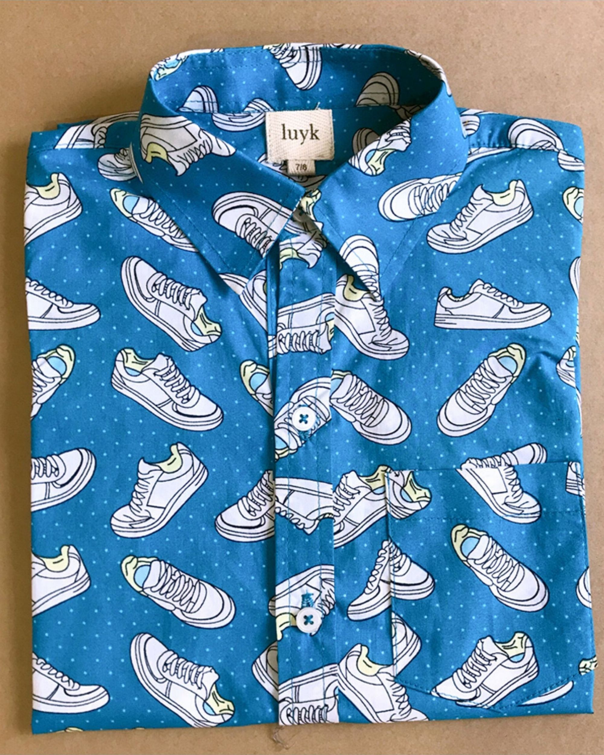 Shoe printed cotton shirt by Luyk | The Secret Label