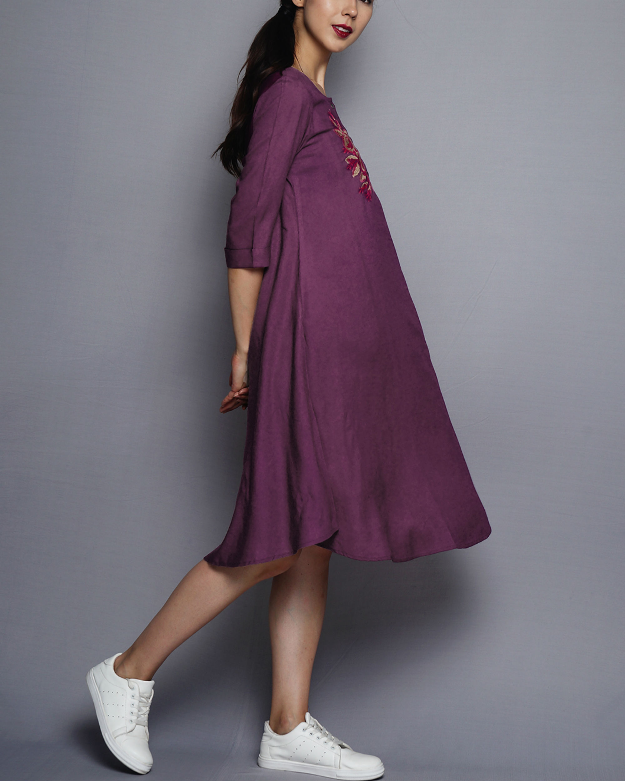 Purple flared tunic by UNTUNG | The Secret Label