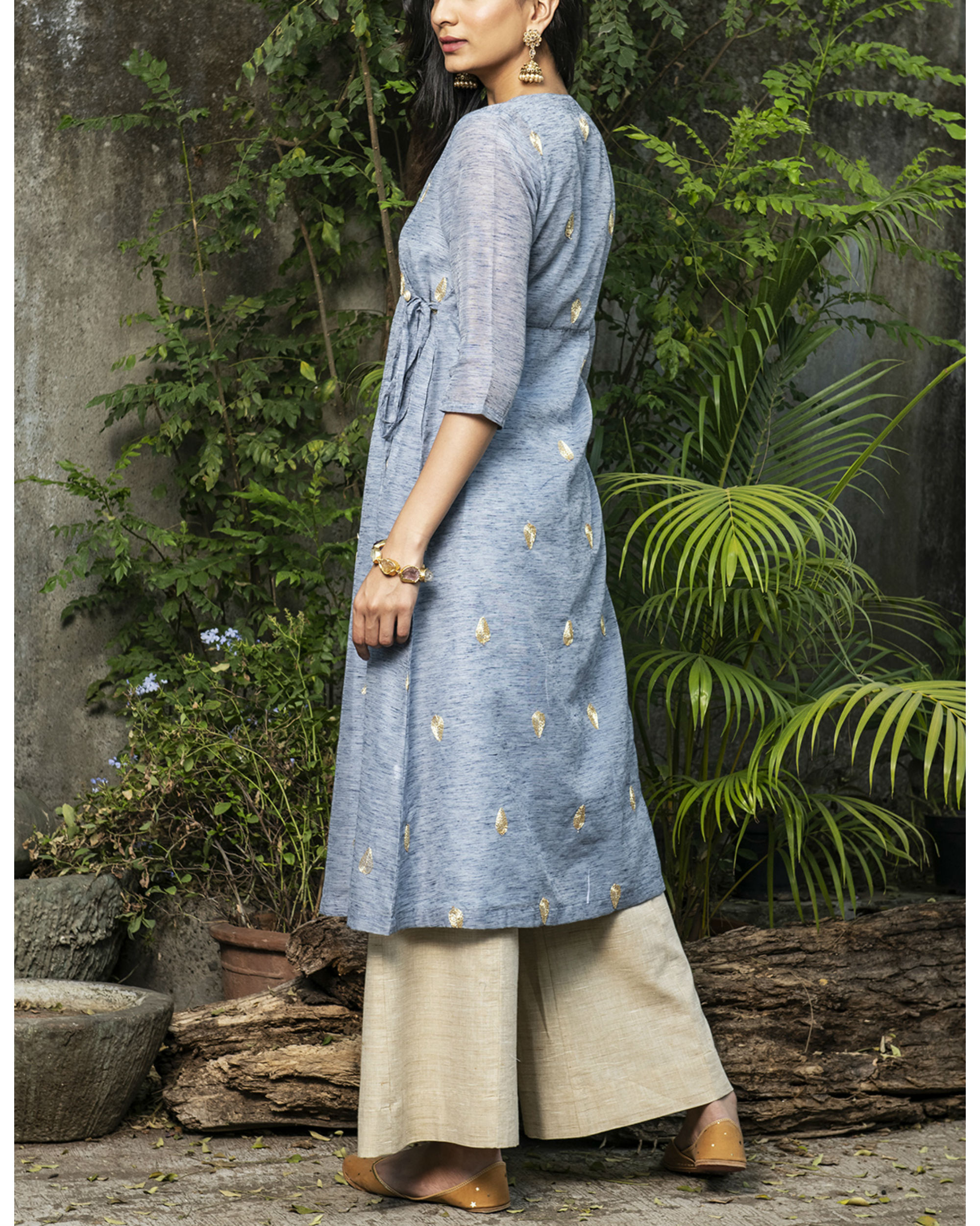 Dew drop wrap kurta by IDAR | The Secret Label
