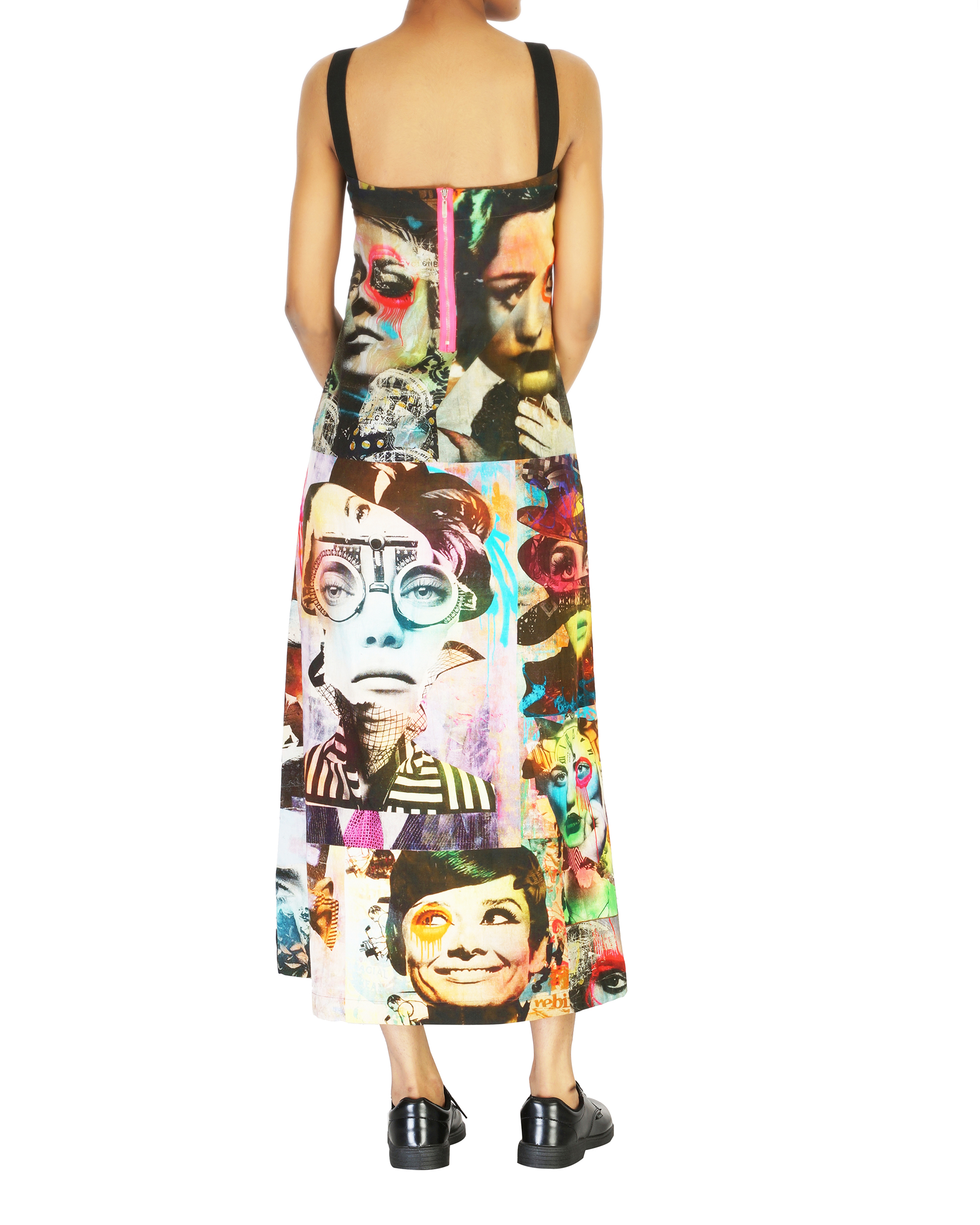 Collage print long dress by Asmita Marwa | The Secret Label