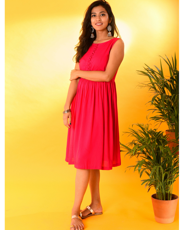 Rose buttoned dress by The Cotton Staple | The Secret Label