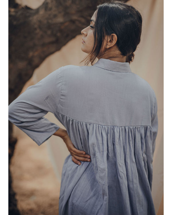 Powder blue cotton dress by Juanita | The Secret Label