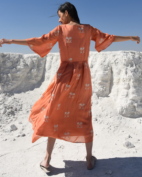 Rusty summer midi dress by Kapraaha | The Secret Label