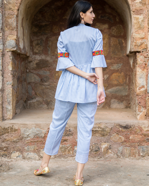 Blue embroidered short kurta with pants by Empress Pitara | The Secret ...