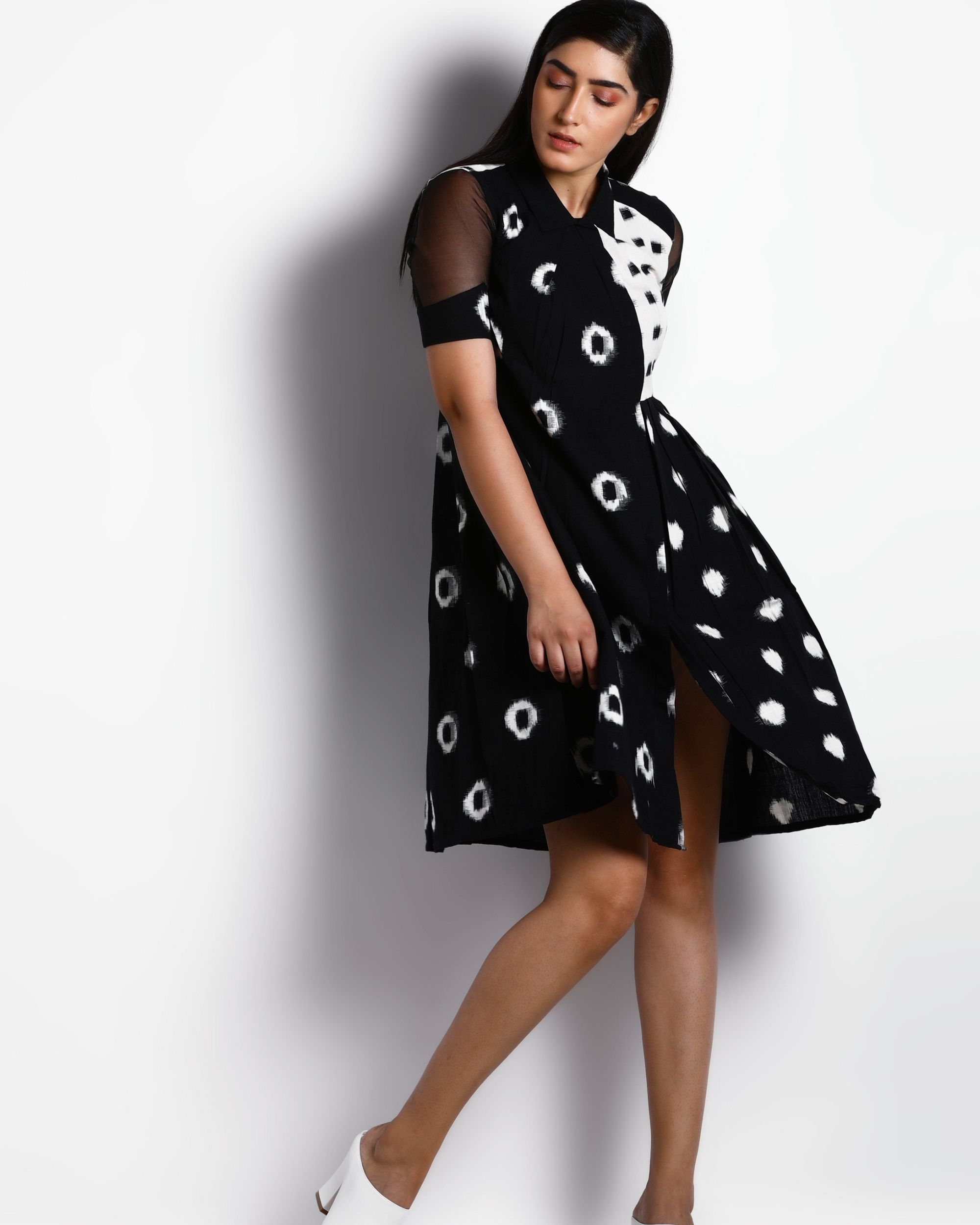 Side overlap shirt dress by Indigo Dreams | The Secret Label
