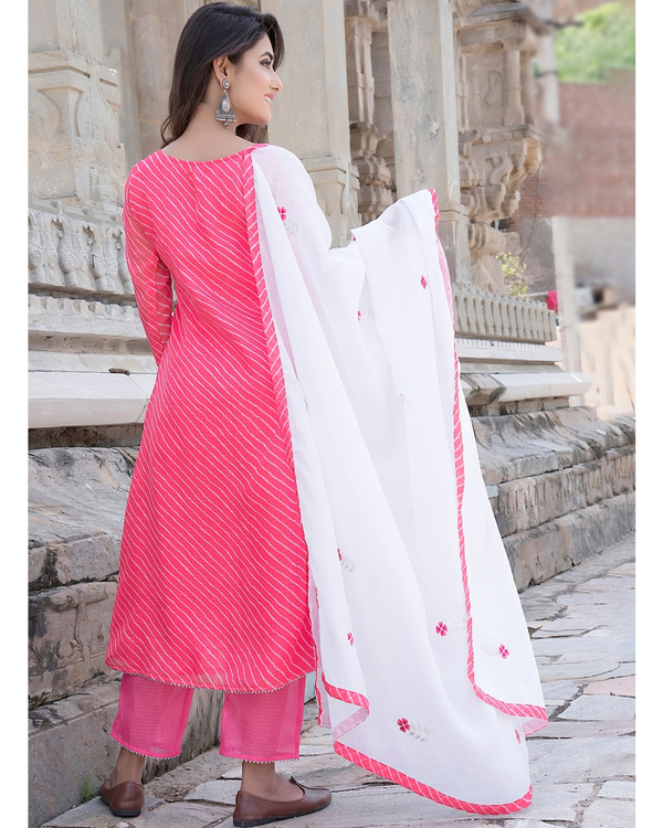 Coral pink suit set-set of three by The Home Affair | The Secret Label