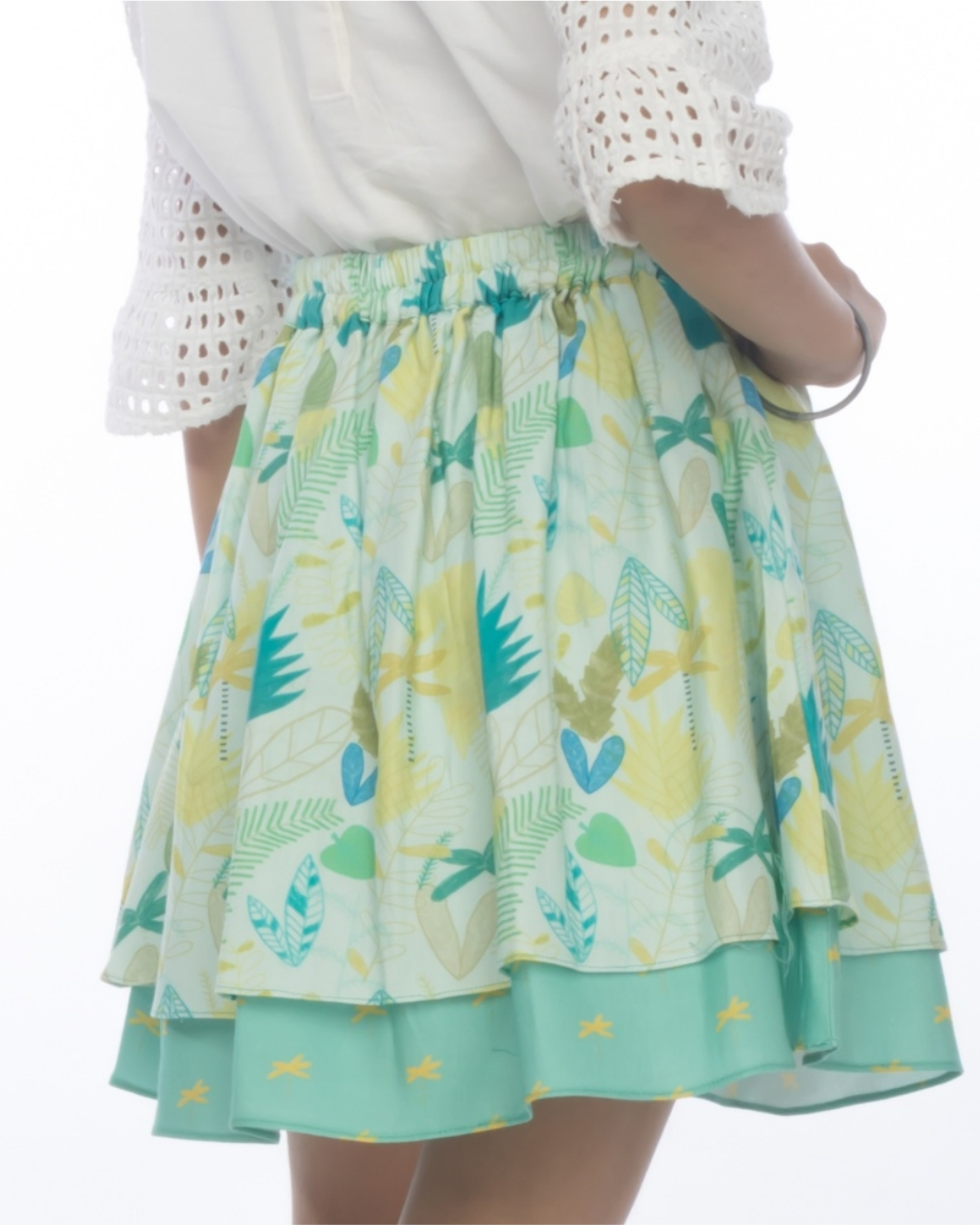 Leafy forest layered skirt by Miko Lolo | The Secret Label