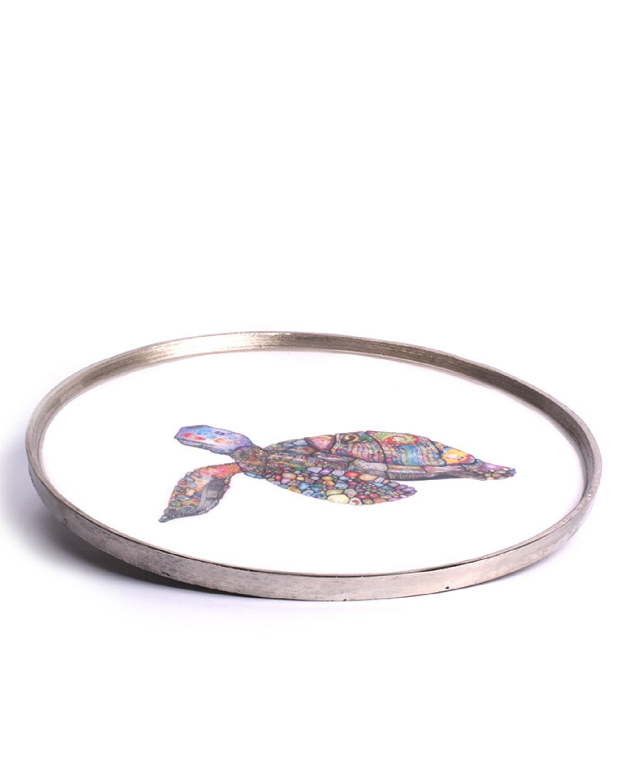 Ornament turtle round table tray by The Talking Table | The Secret Label