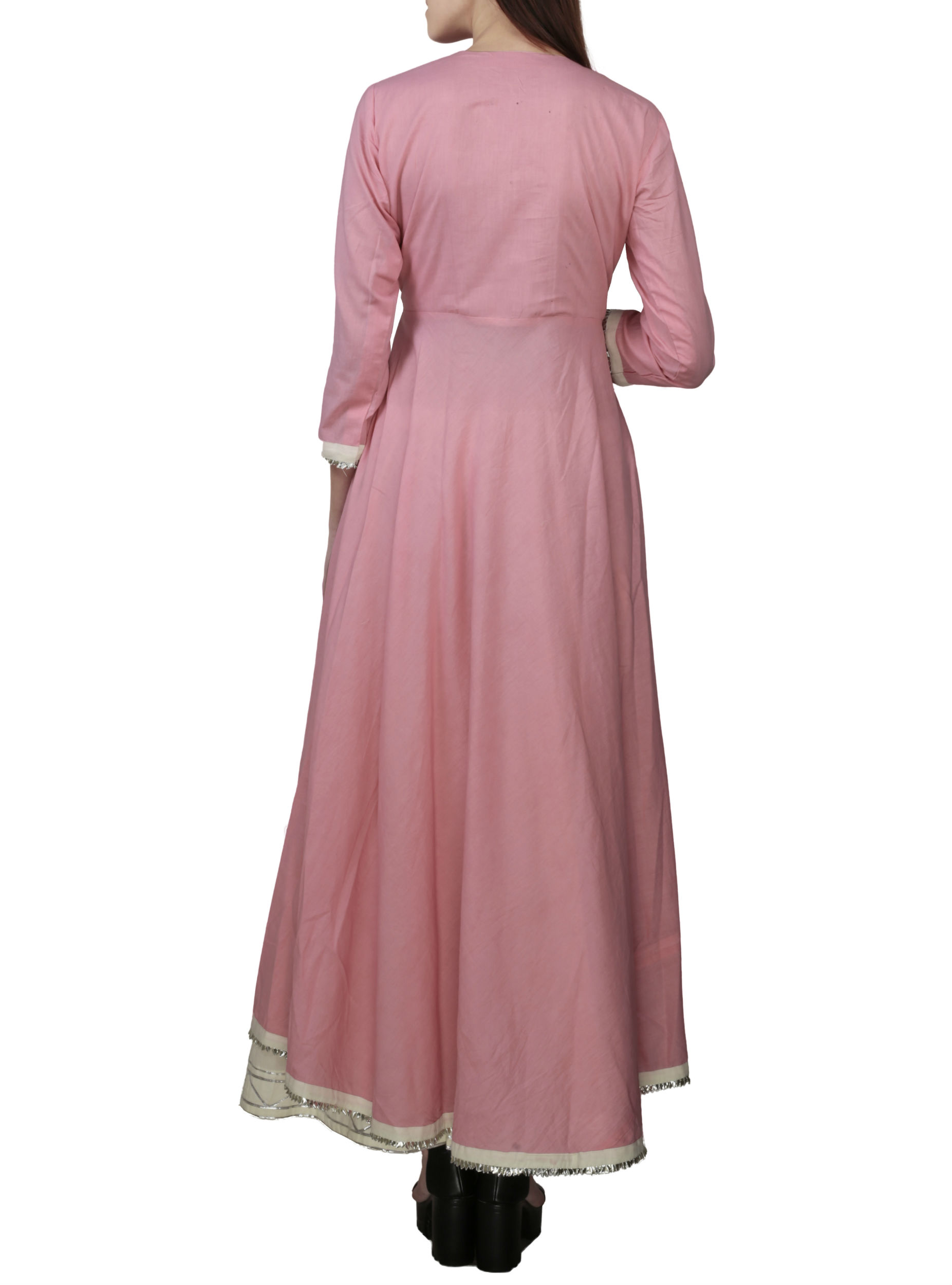 Rose pink tunic with palazzo by Shruti Jain | The Secret Label