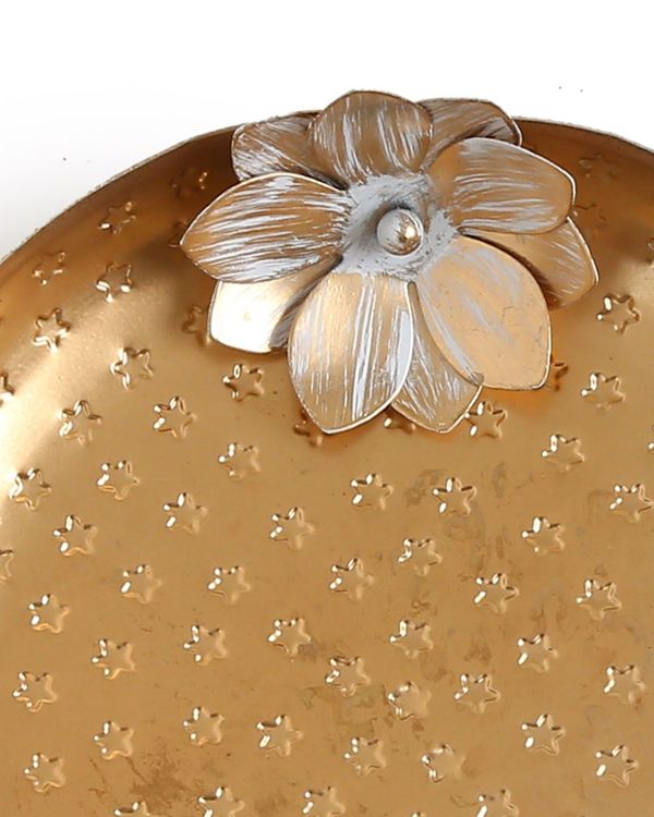 Lotus motif decorative plate - Medium by Amoliconcepts | The Secret Label
