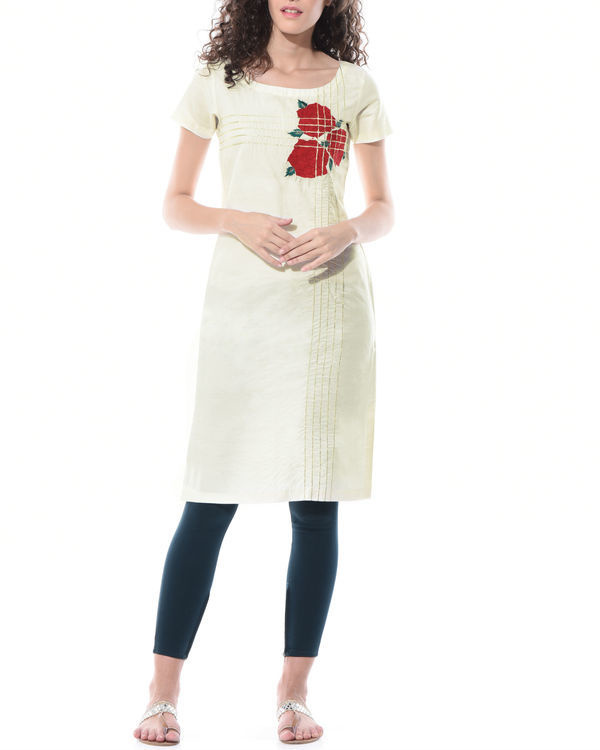 Straight linen embroidered tunic by Pa:aR | The Secret Label