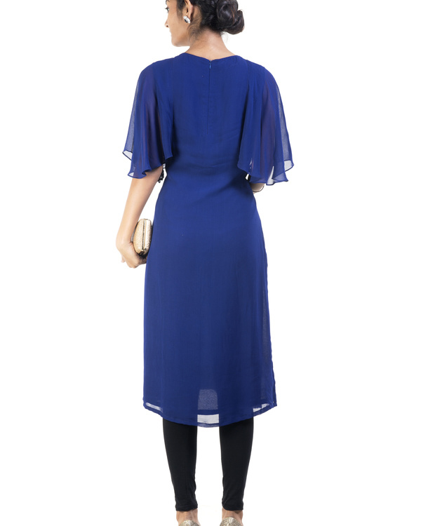 Blue embroidered tunic by Anushree Agarwal & Anju Agarwal | The Secret ...