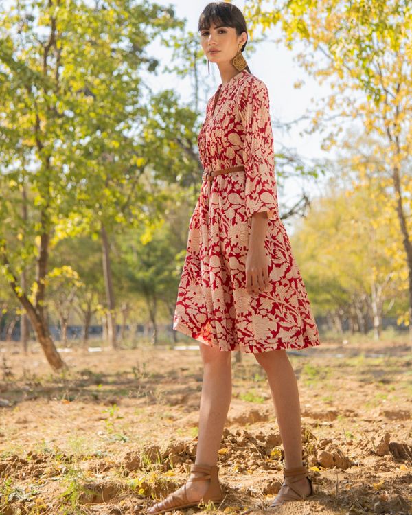Red rose dress by Marche | The Secret Label