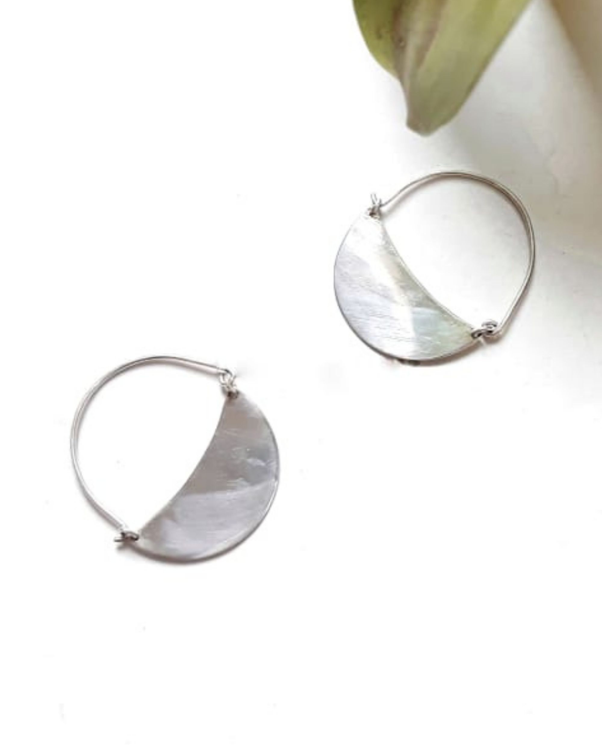 Half moon hoop earrings by Sadabahaar | The Secret Label