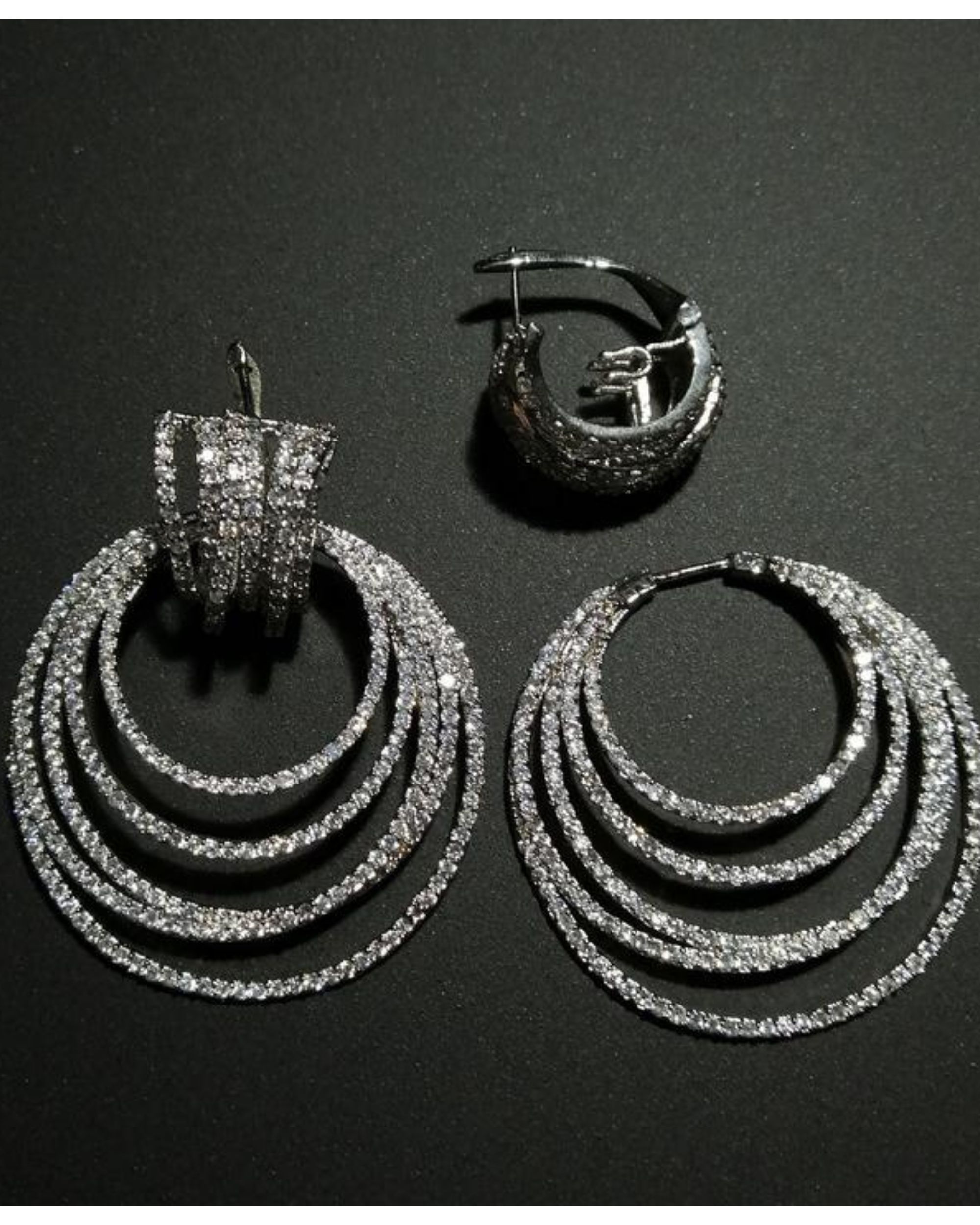 Crystal detachable hoop earring by Anasuya | The Secret Label