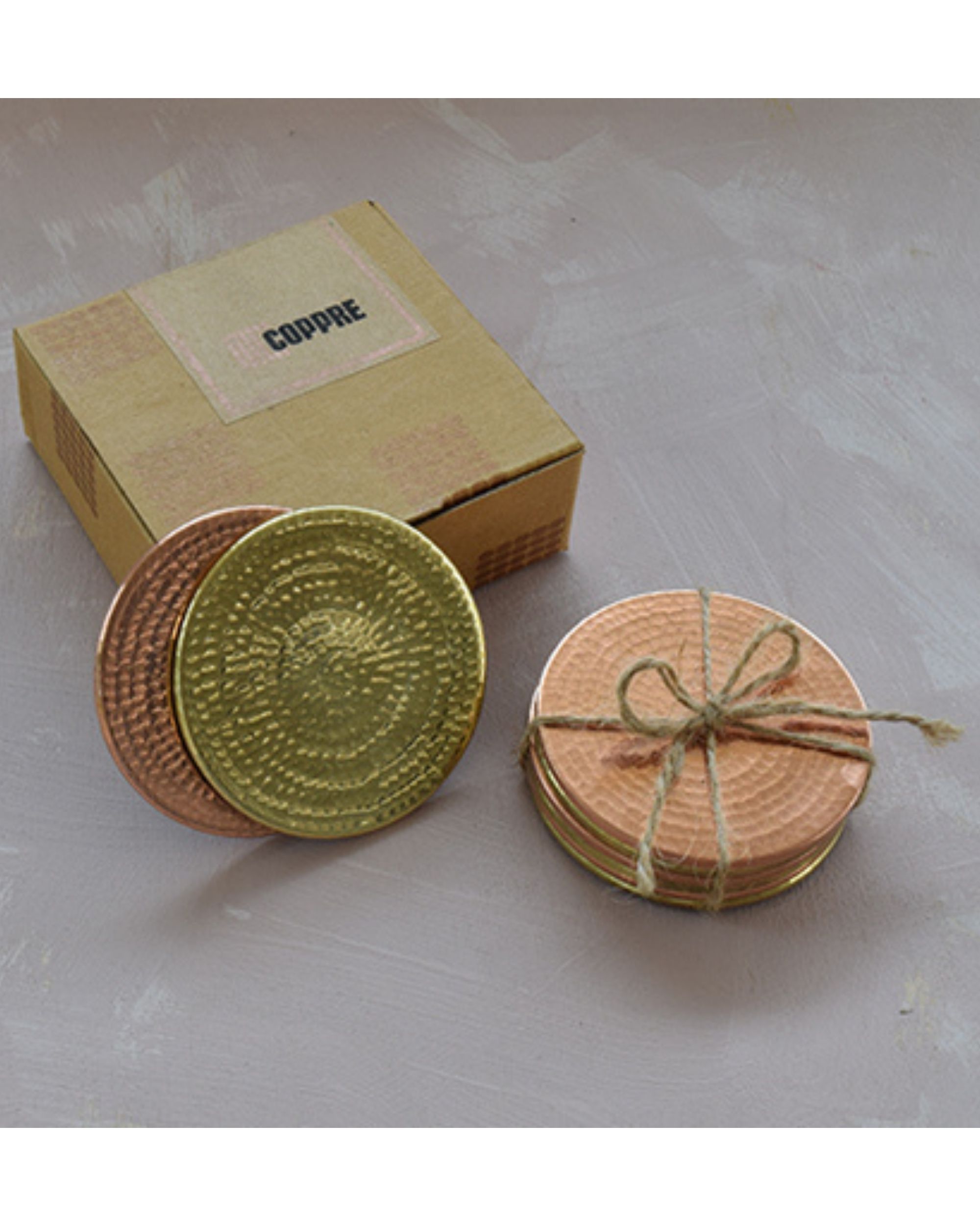 Copper coaster set - set of 6 by Studio Coppre | The Secret Label