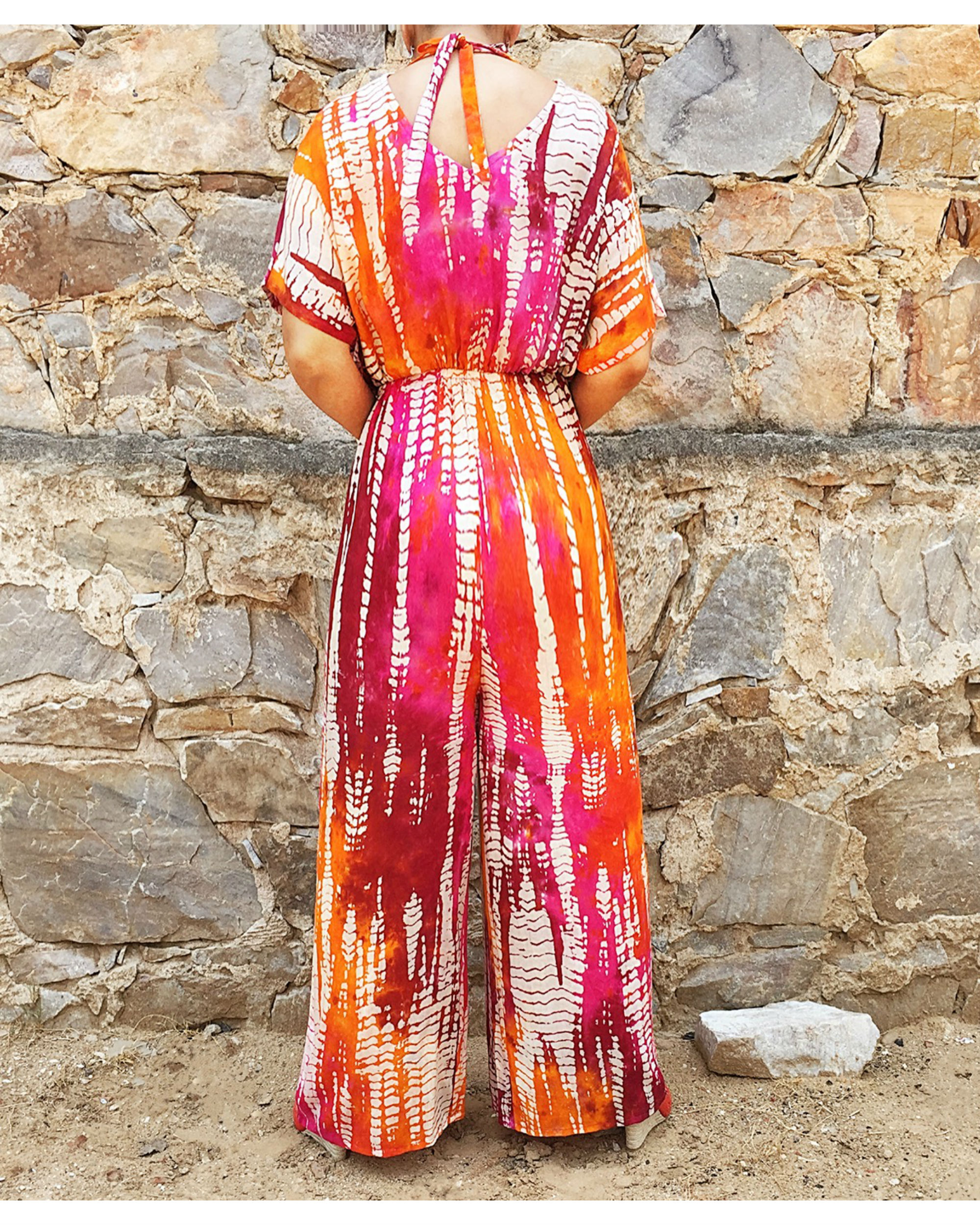 Multi color jumpsuit by The Home Affair | The Secret Label