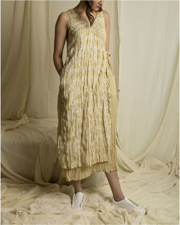 Buff lapel dress by Jayati Goenka | The Secret Label