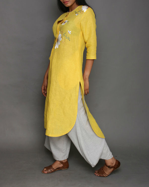 Yellow linen jasmine tunic by RAIMAN | The Secret Label