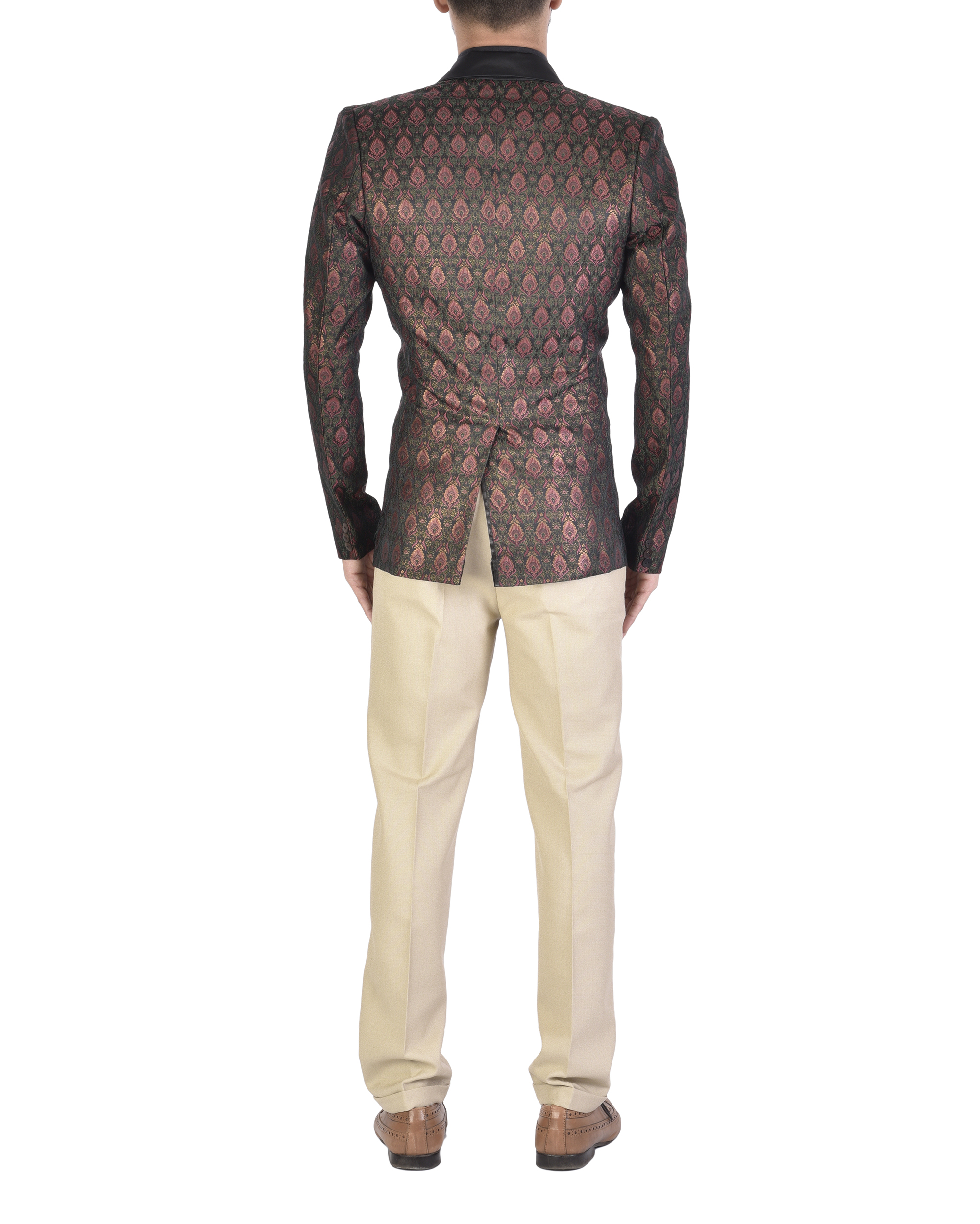 Black brocade jacket by Shravan Ramaswamy | The Secret Label