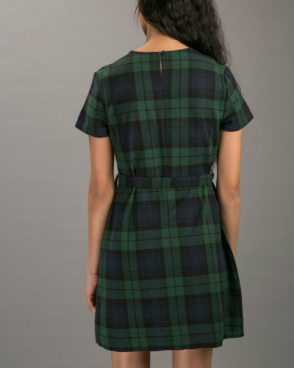 Green plaid dress by POST FOLD | The Secret Label