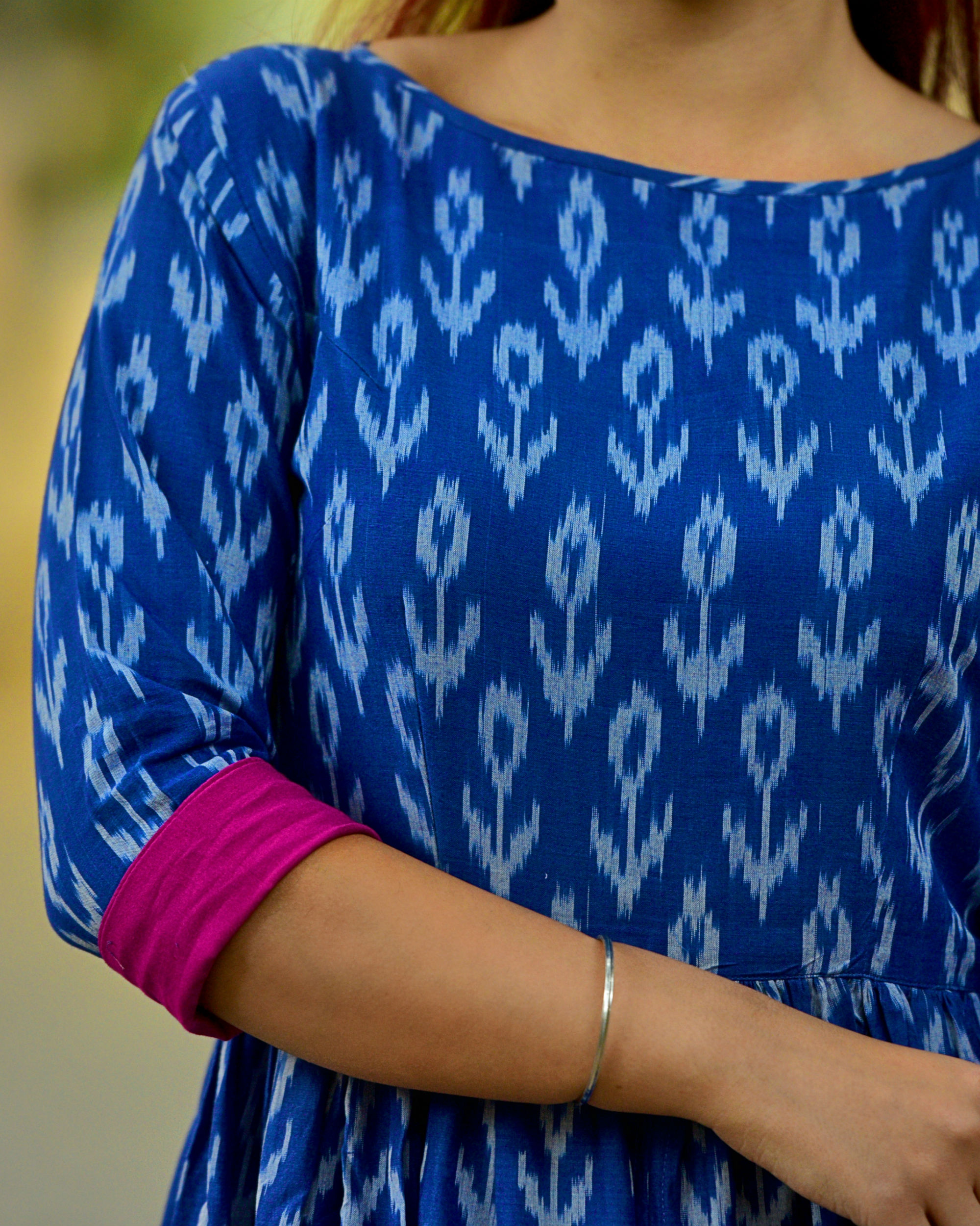 Indigo ikat tunic by Desi Doree | The Secret Label
