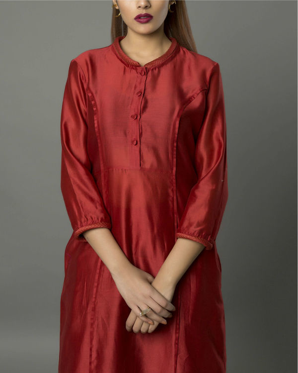 Sico red kurta set by Ritu Jain Singh | The Secret Label